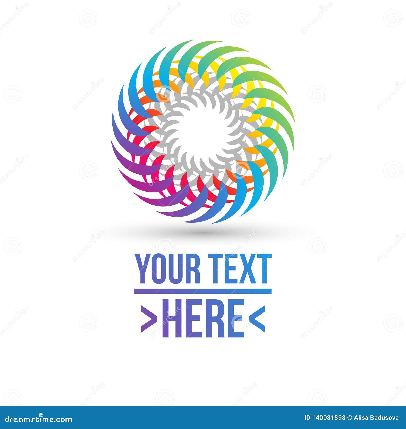 Vector Illustration Concept of Circle Logo. Colorful on White ...