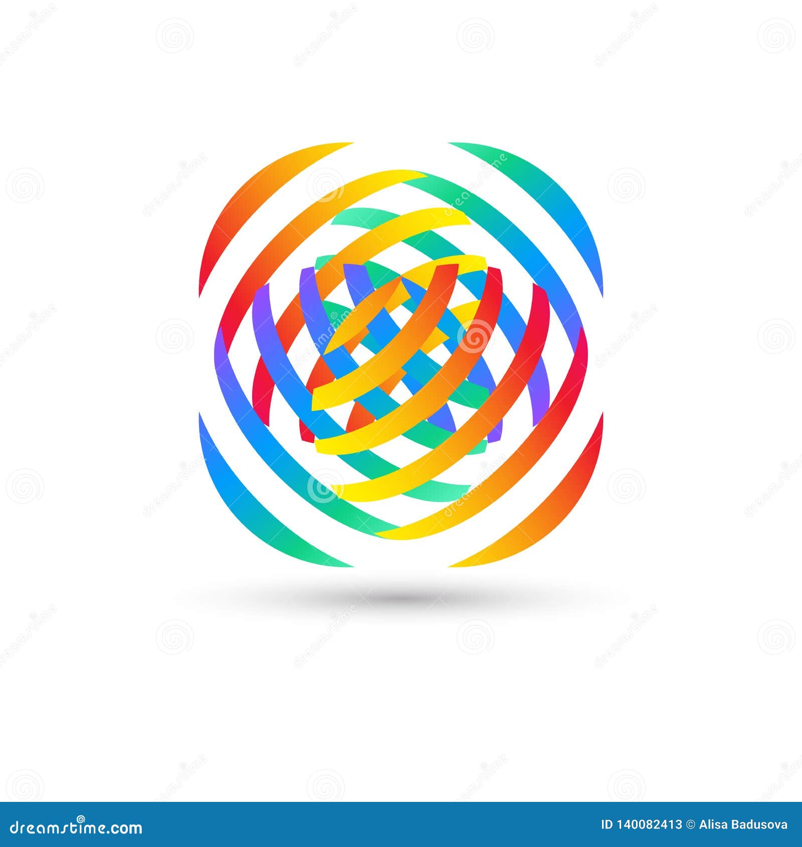 Vector Illustration Concept of Circle Logo. Colorful on White ...