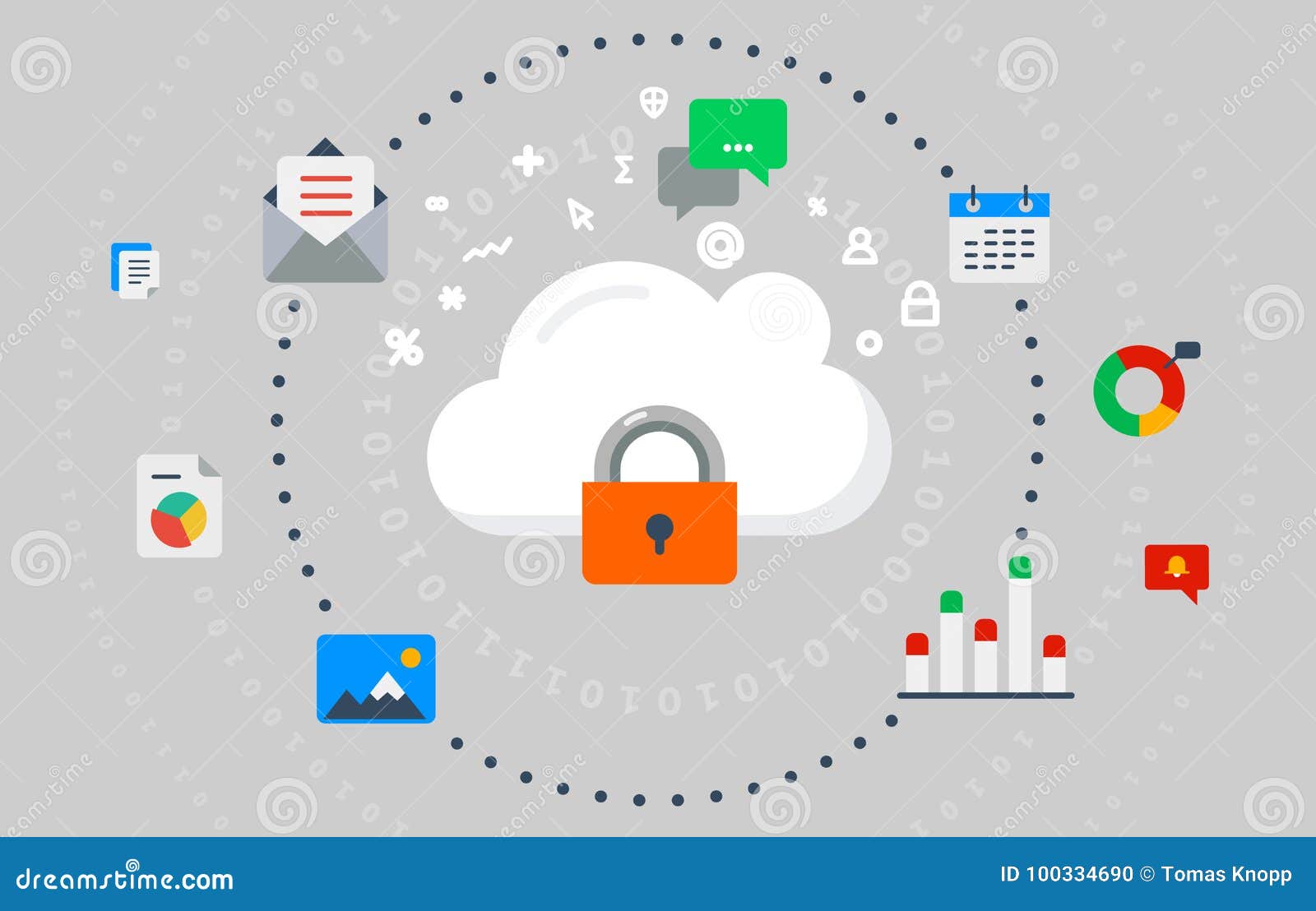 Concept for Cloud Data Distribution Stock Vector - Illustration of ...