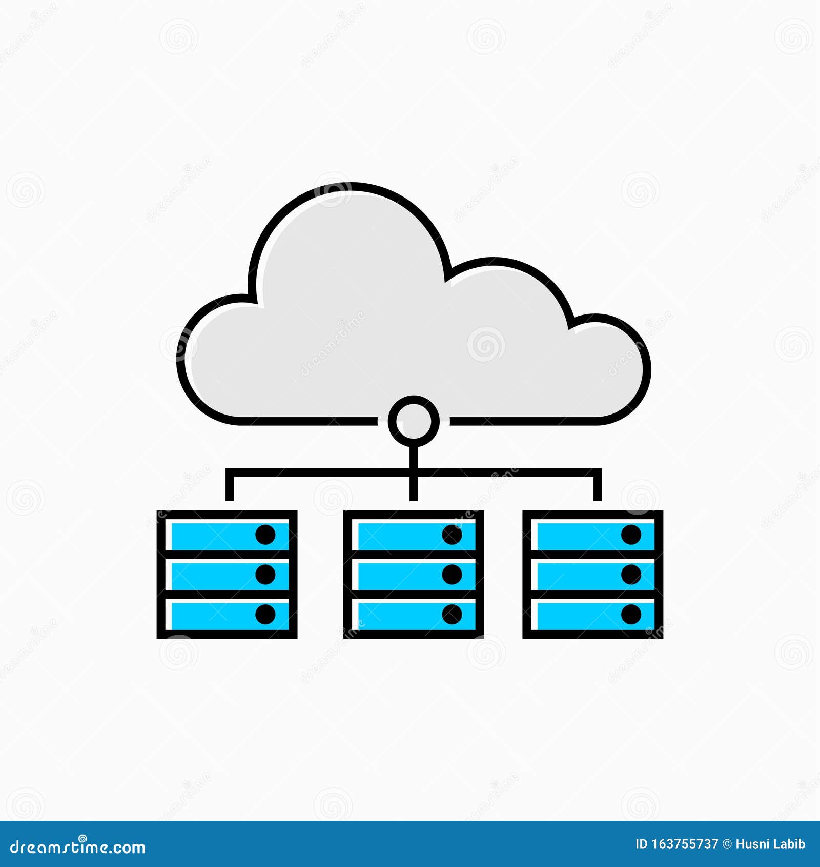 Vector Illustration Concept of Cloud Stock Vector - Illustration of ...