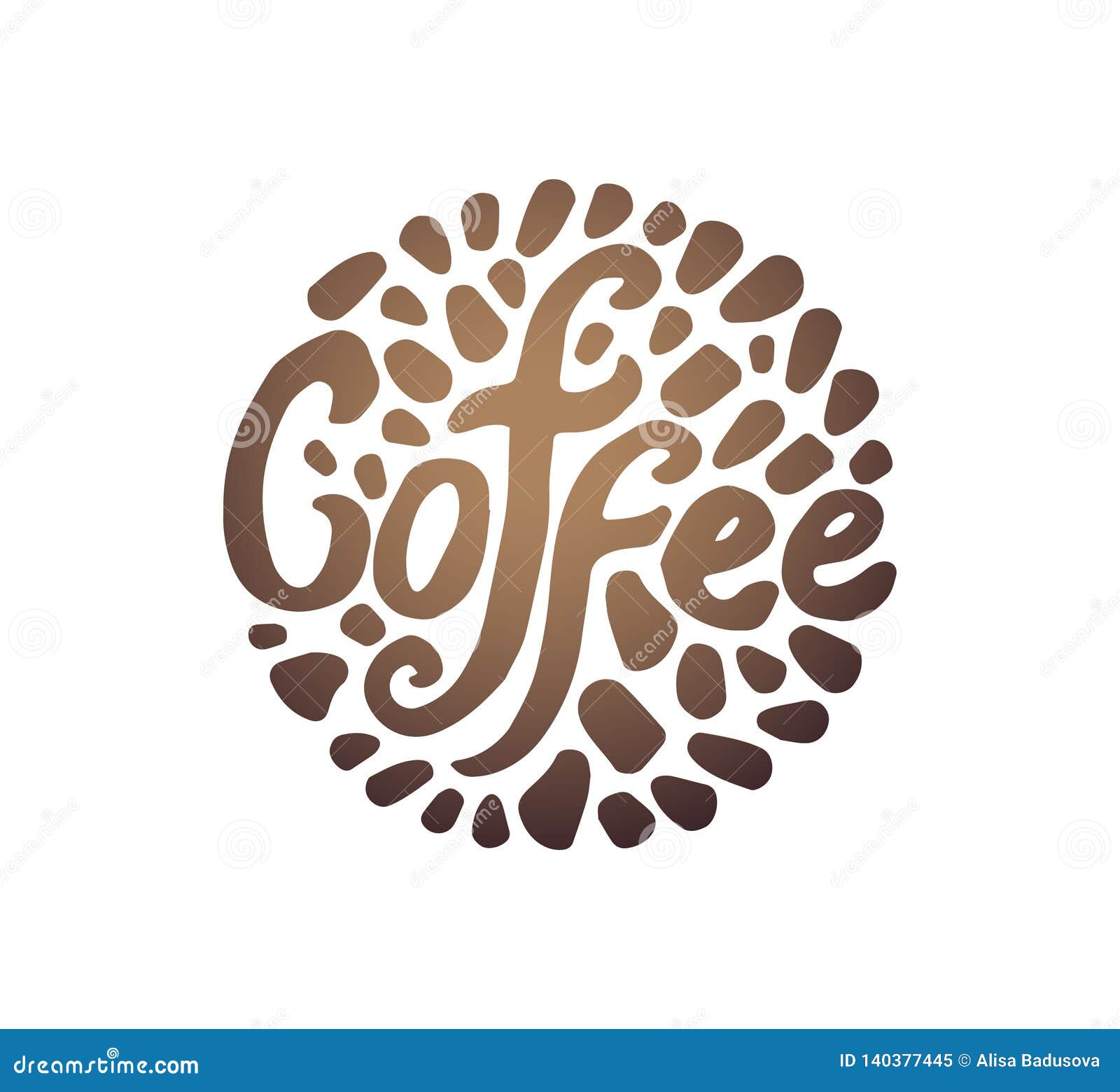 Vector Illustration Concept of Coffee Circle Illustration on White ...
