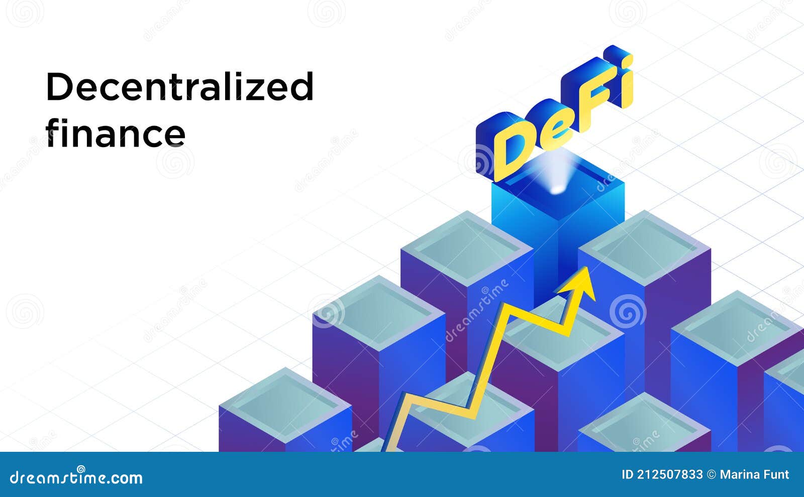 Vector Illustration Concept of DEFI Growth. Stock Vector - Illustration ...