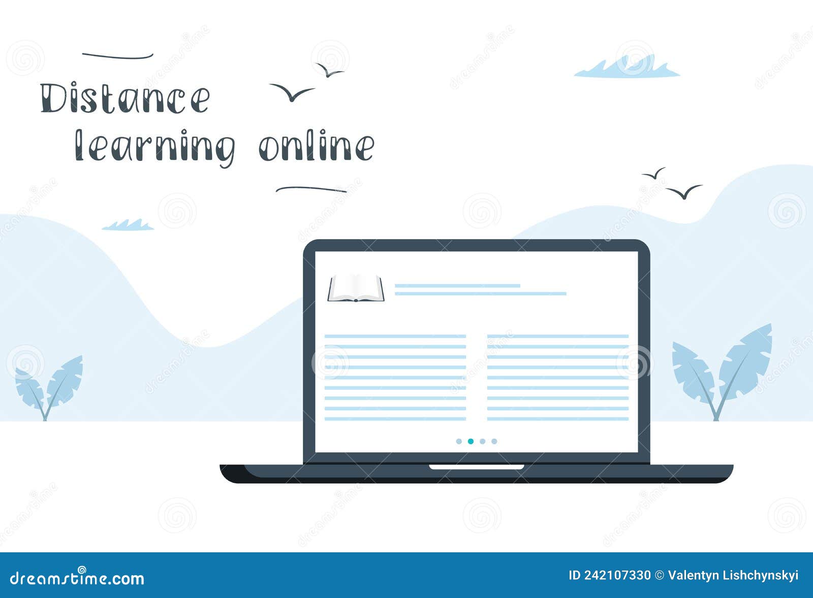 Vector Illustration Concept for Distance Education, Online Learning ...