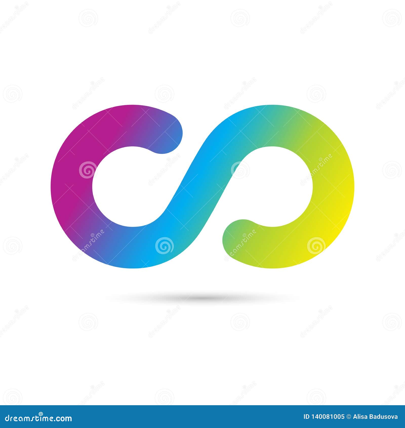 Vector Illustration Concept of Eternity Logo. Colorful on White ...