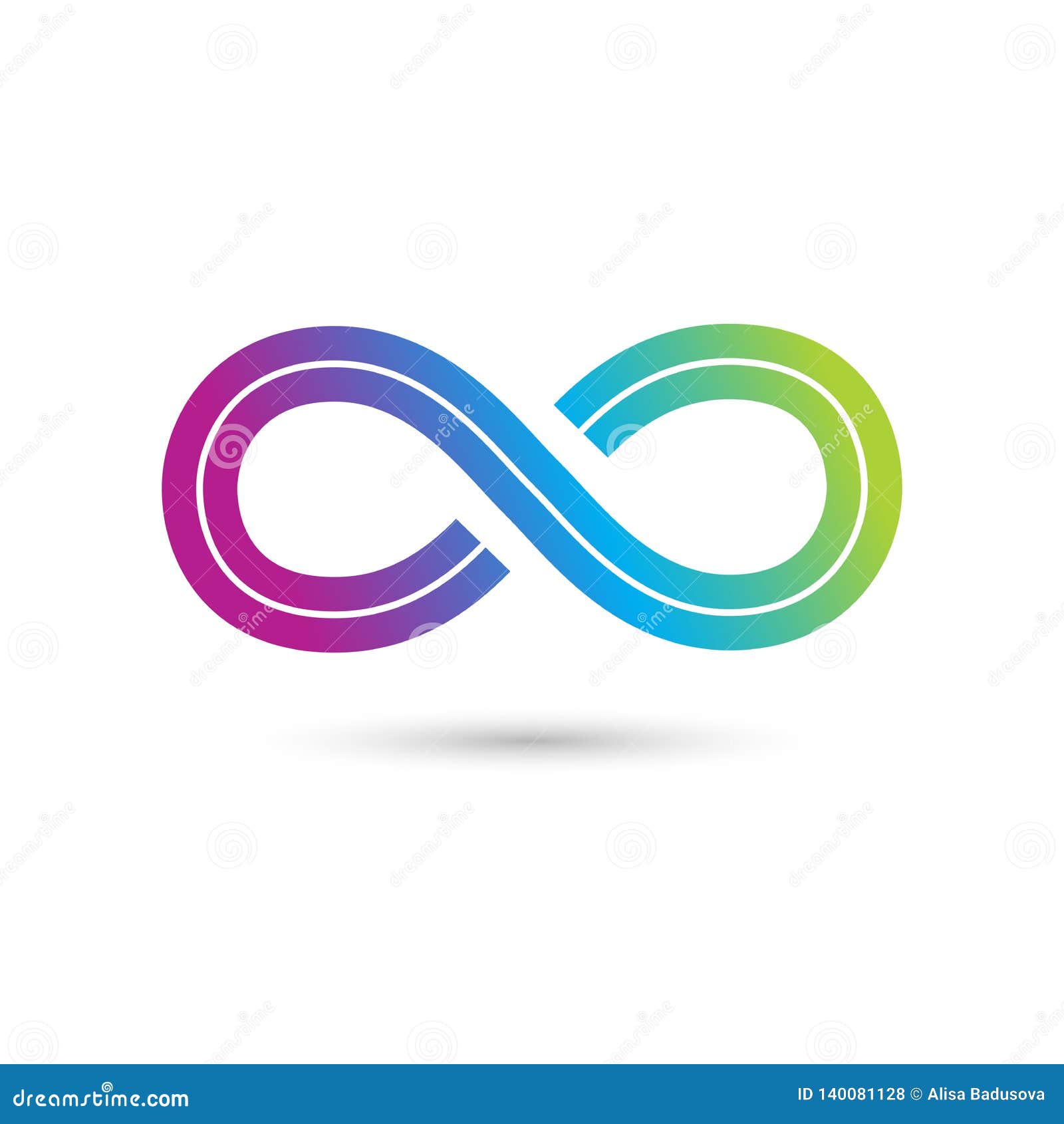 Vector Illustration Concept of Eternity Logo. Colorful on White ...