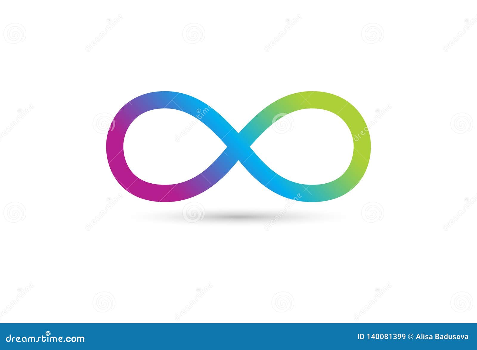 Vector Illustration Concept of Eternity Logo. Colorful on White ...