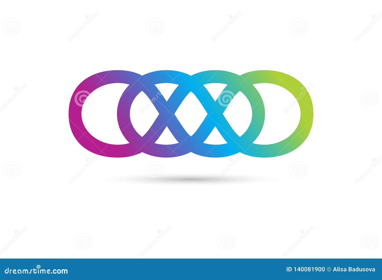 Vector Illustration Concept of Eternity Logo. Colorful on White ...
