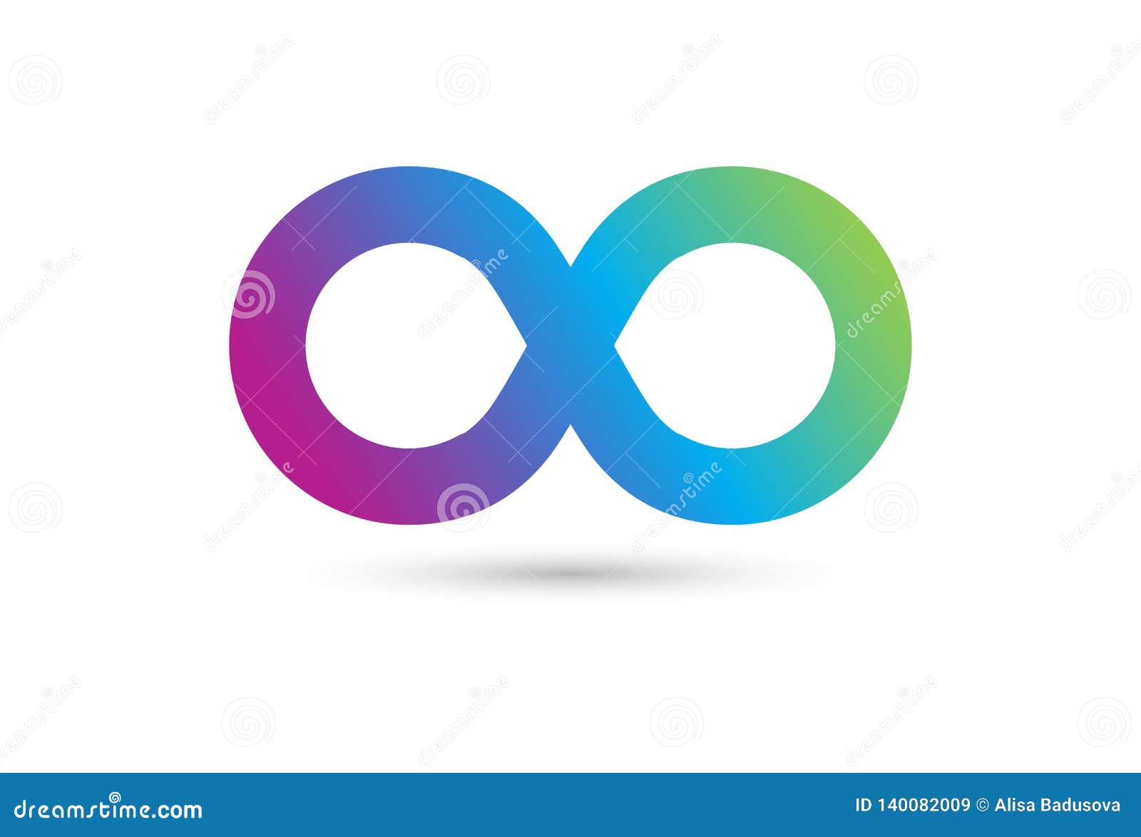 Vector Illustration Concept of Eternity Logo. Colorful on White ...