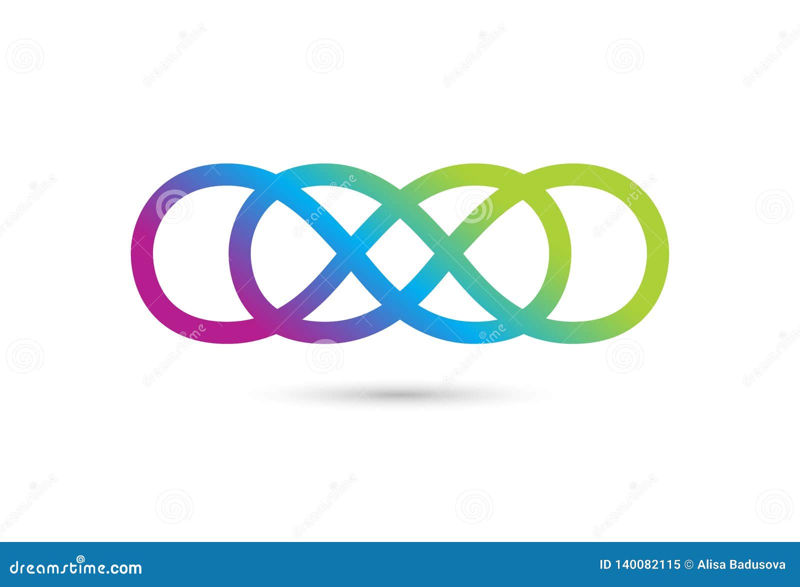 Vector Illustration Concept of Eternity Logo. Colorful on White ...