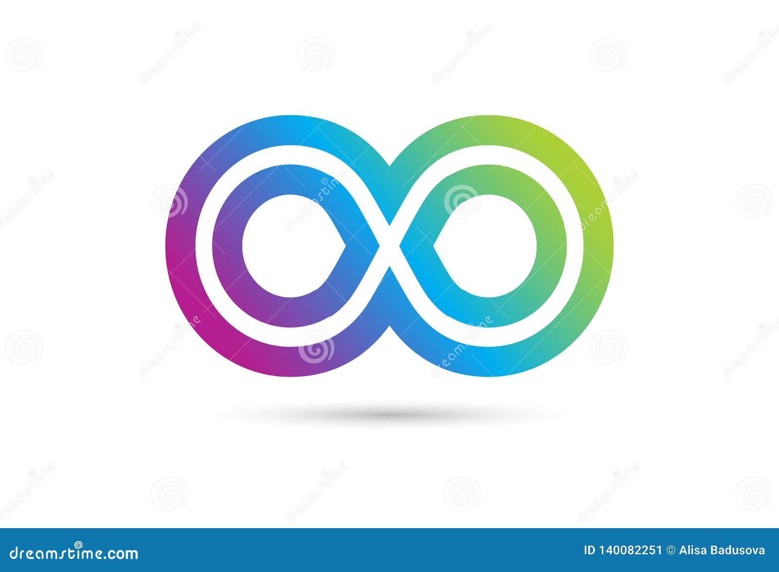Vector Illustration Concept of Eternity Logo. Colorful on White ...