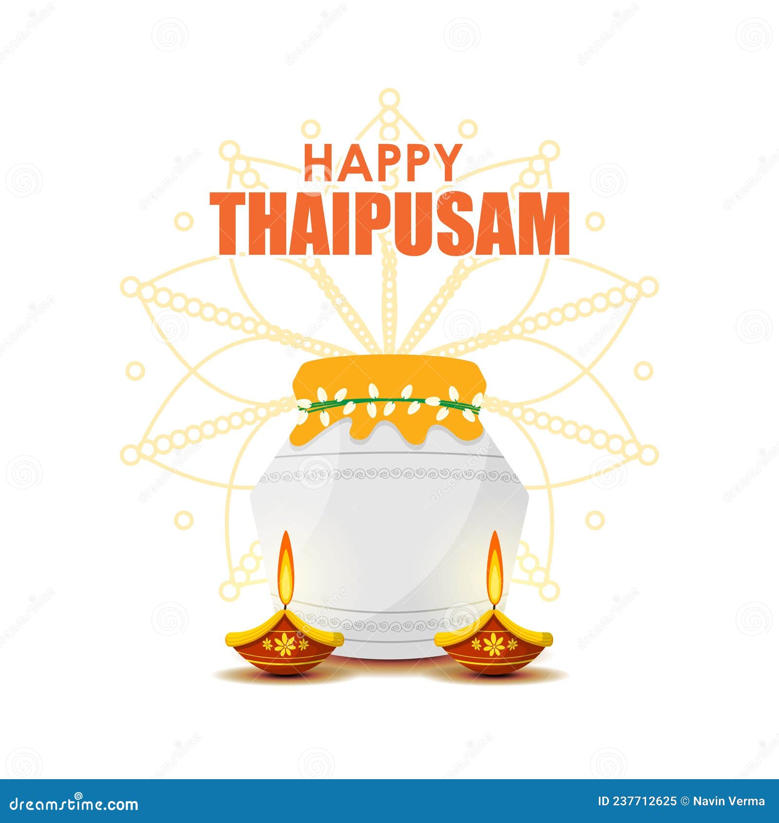Vector Illustration Concept of Happy Thaipusam Stock Vector ...