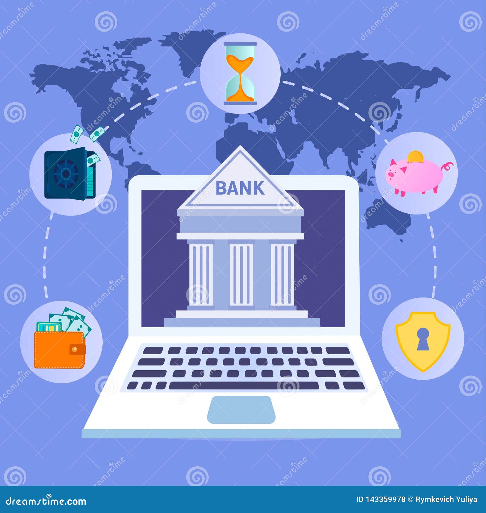 Vector Illustration Of The Concept Of Internet Banking Stock Vector