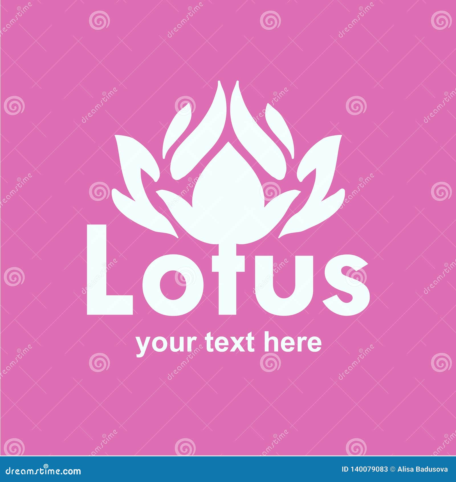 Vector Illustration Concept of a Lotus Logo. Icon on Color Background ...