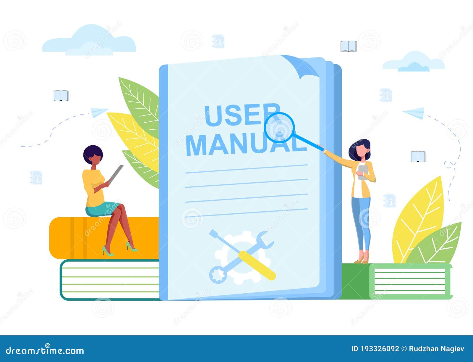 Vector Illustration Concept of Manual Studies Stock Vector ...