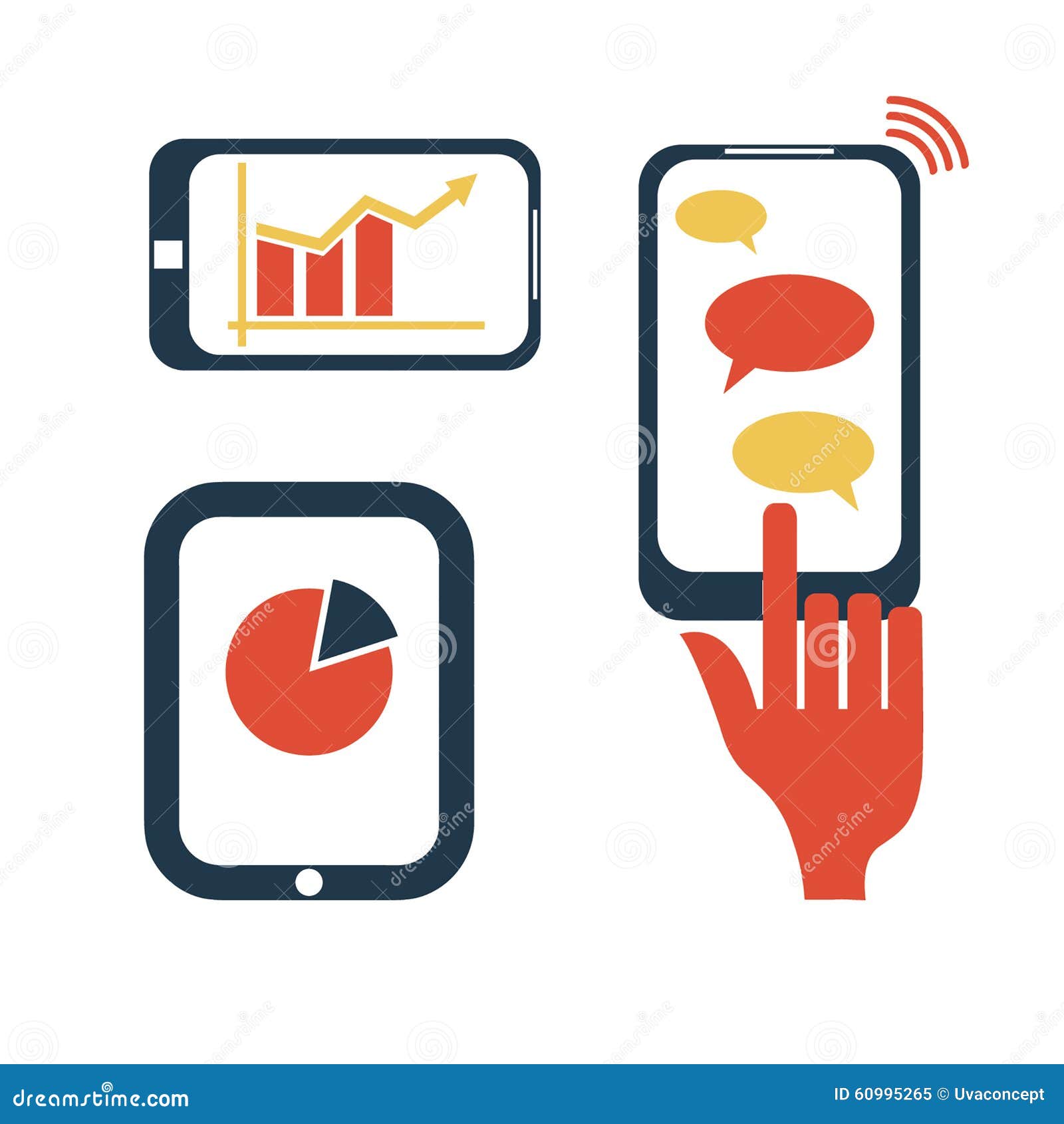Vector Illustration Concept for Mobile Apps Stock Vector - Illustration ...