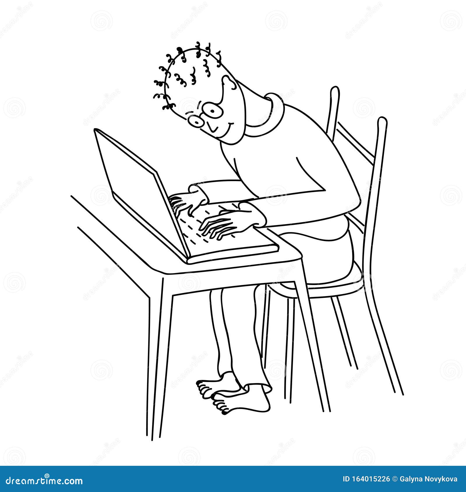 Hand drawn hacker stock vector. Illustration of learning - 164015226