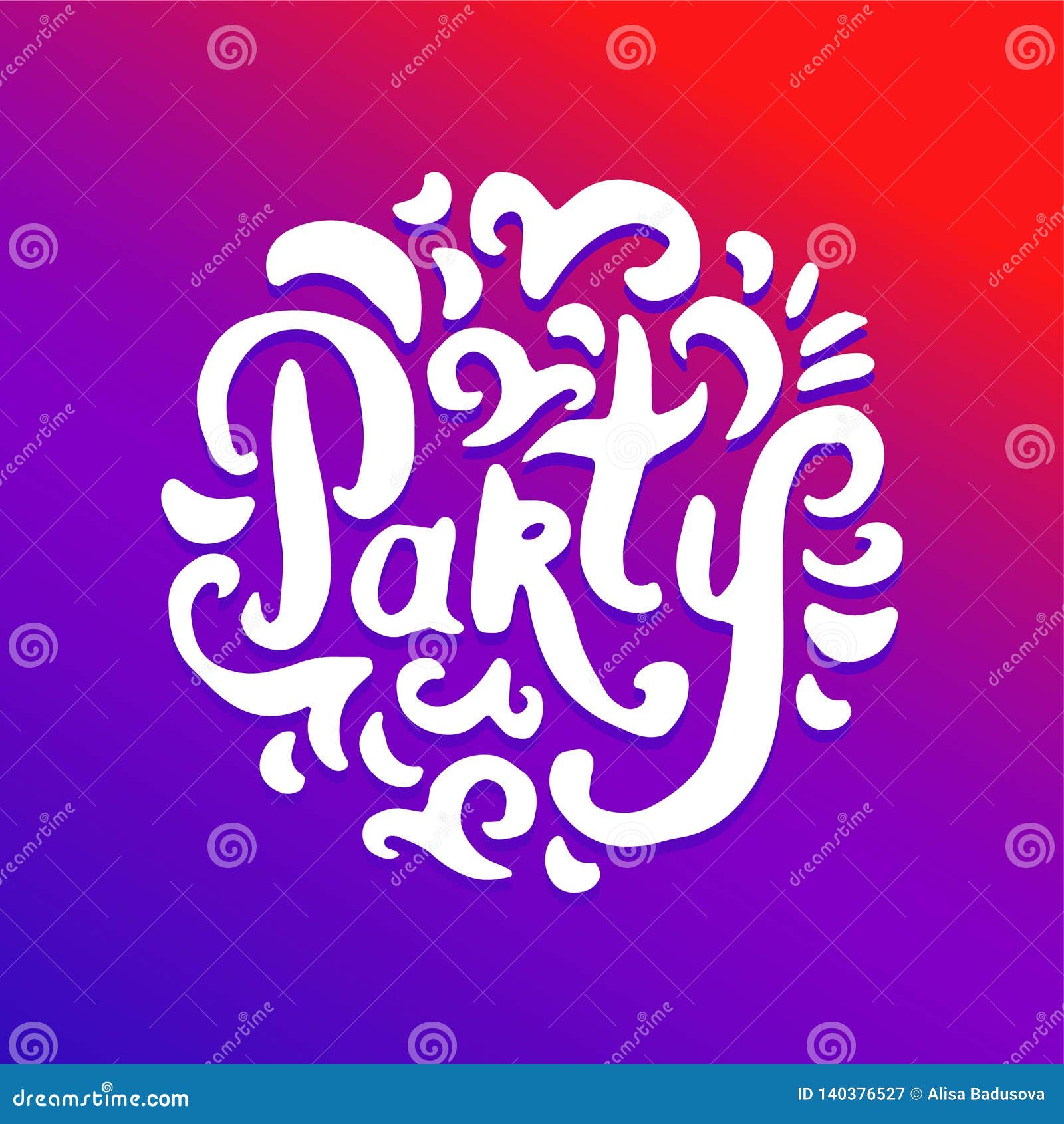 Vector Illustration Concept of Party Colorful Logo Illustration on ...