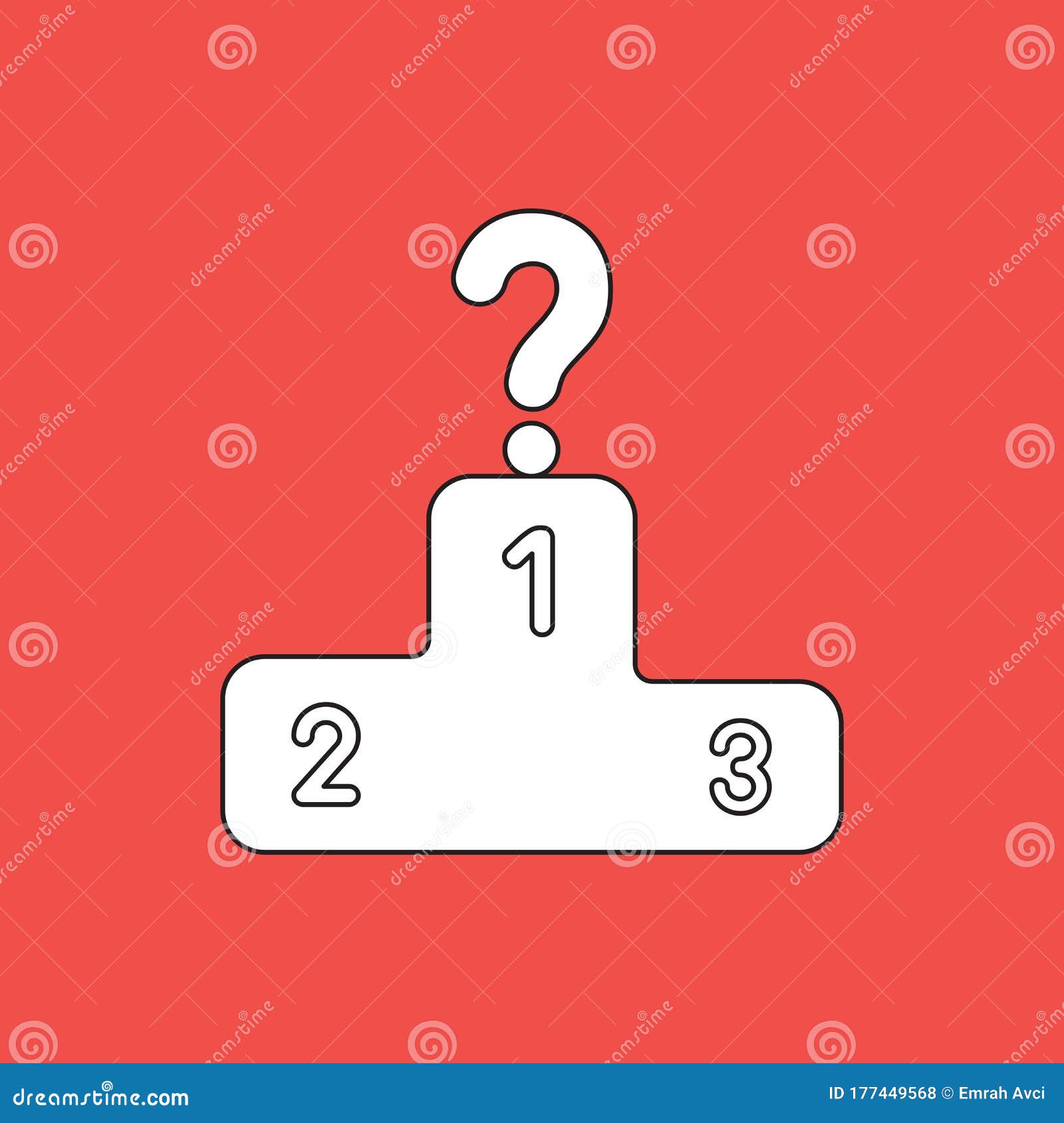 Vector Illustration Concept of Podium for First, Second and Third ...