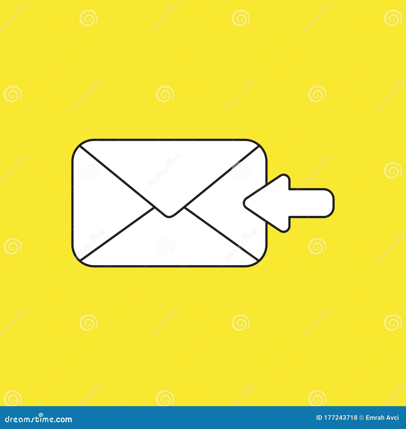 Receive Message Protection Line Icon Vector Illustration ...