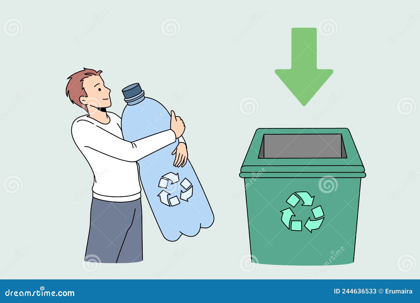Concept of Recycling Plastic Stock Illustration - Illustration of ...