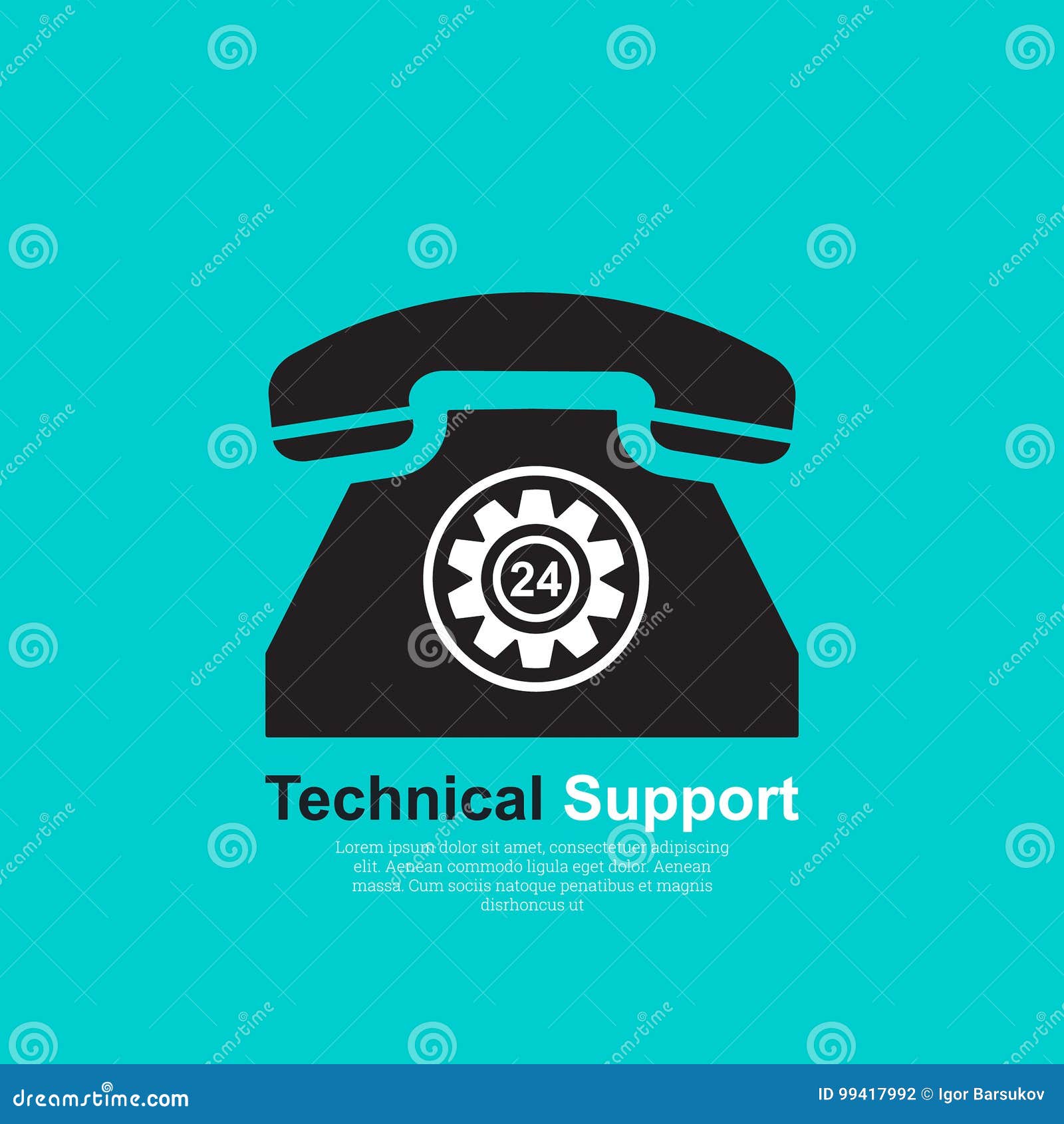 Telephone Technical Support Stock Vector - Illustration of concept ...
