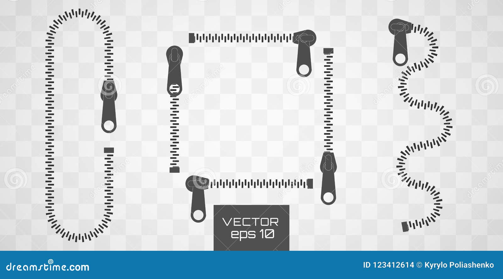 Zipper Buttoned. Flat Style. Stock Vector - Illustration of cloth ...