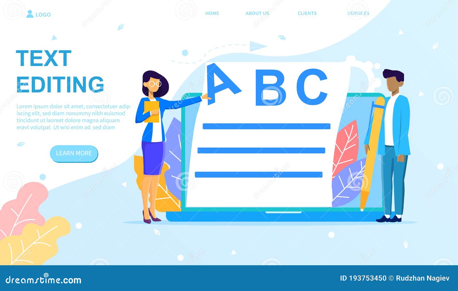 Vector Illustration Concept of Text Editing Stock Vector - Illustration ...