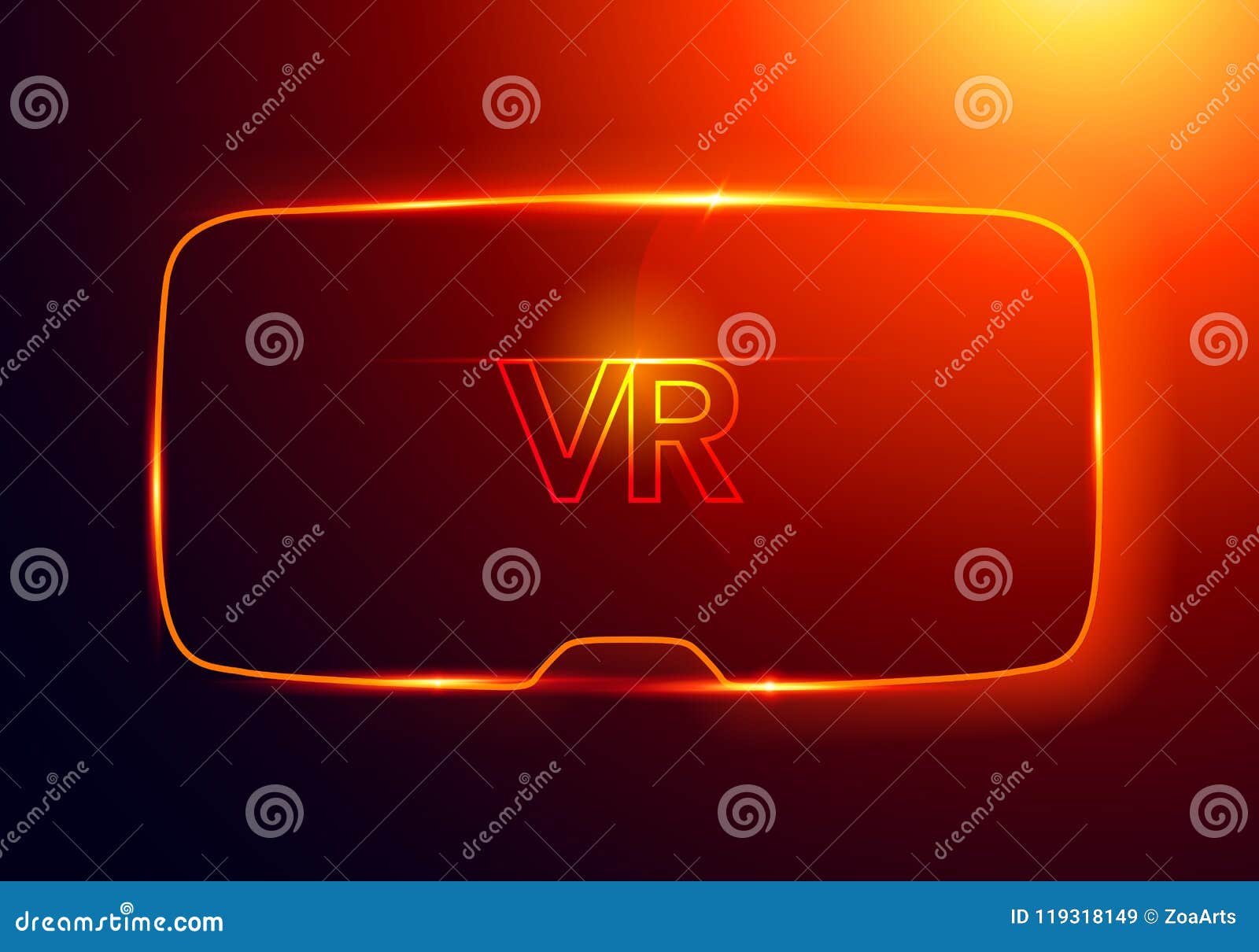 Vector Illustration Concept Using Abstract Stereoscopic 3d Virtual ...