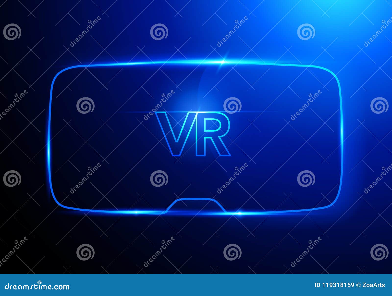 Vector Illustration Concept Using Abstract Stereoscopic 3d Virtual ...