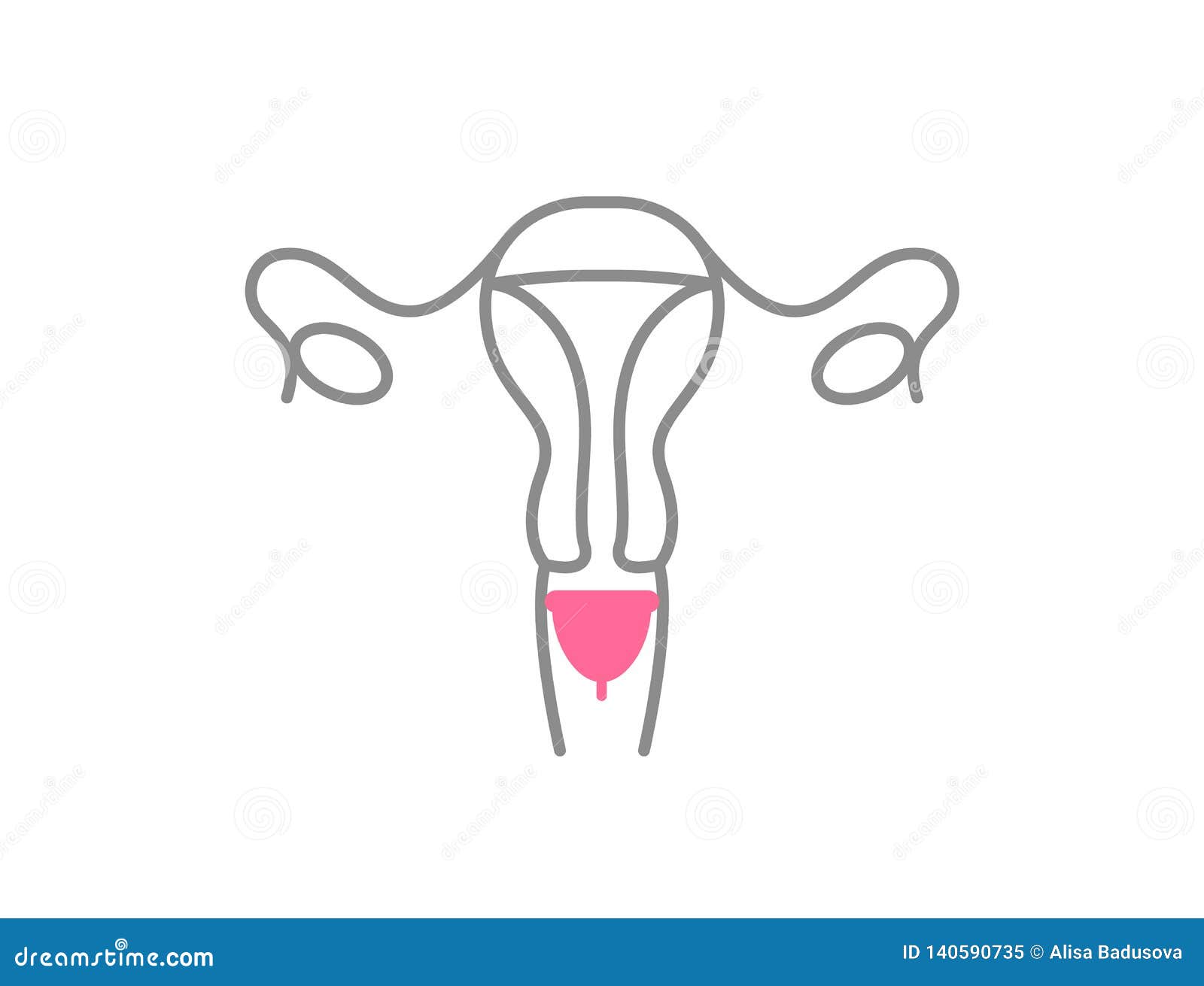 Vector Illustration Concept of Women Menstrual Cup Icon Scheme Inside ...