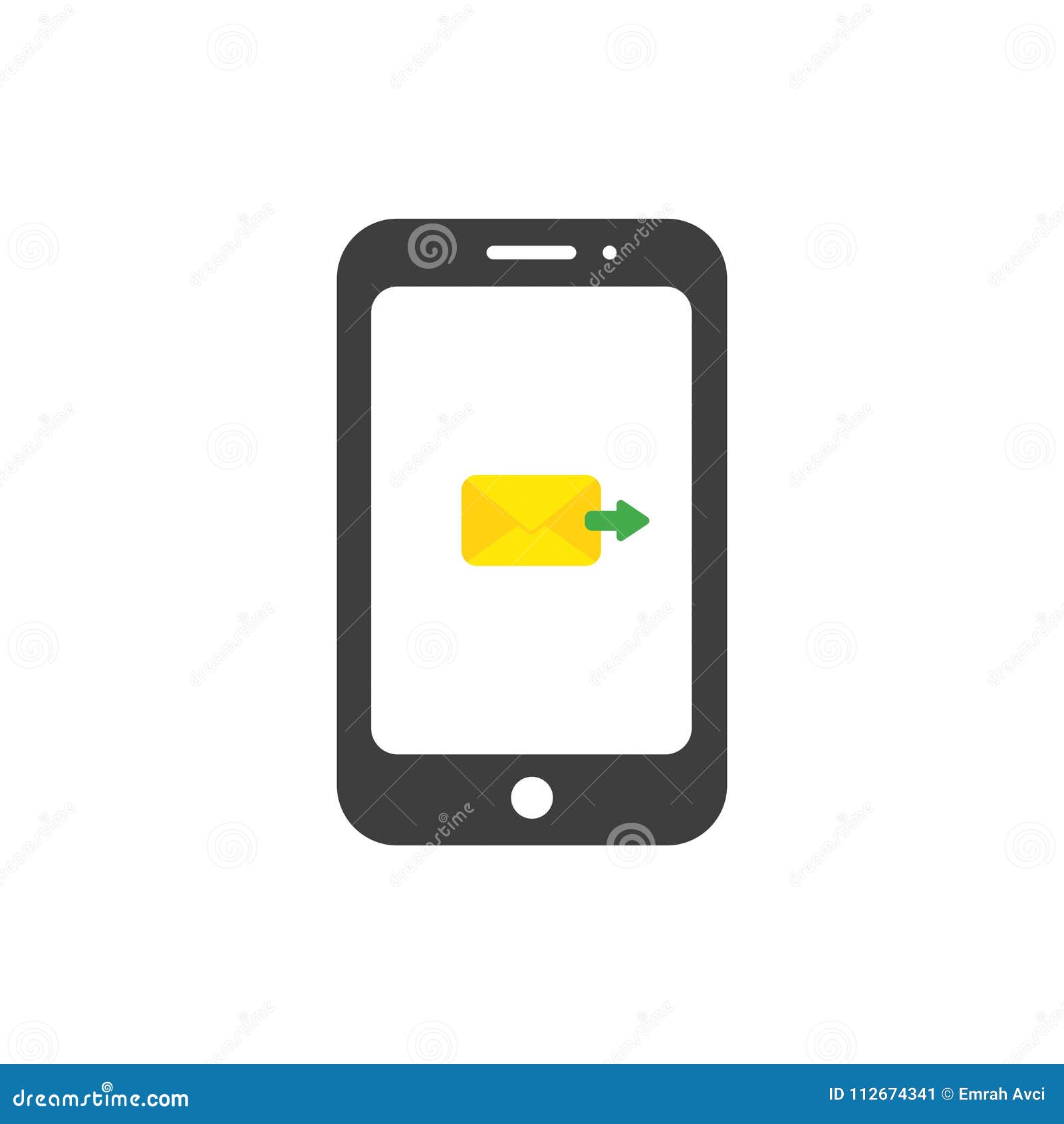 Vector Icon Concept of Closed Envelope Incoming Mail Icon Inside Stock ...