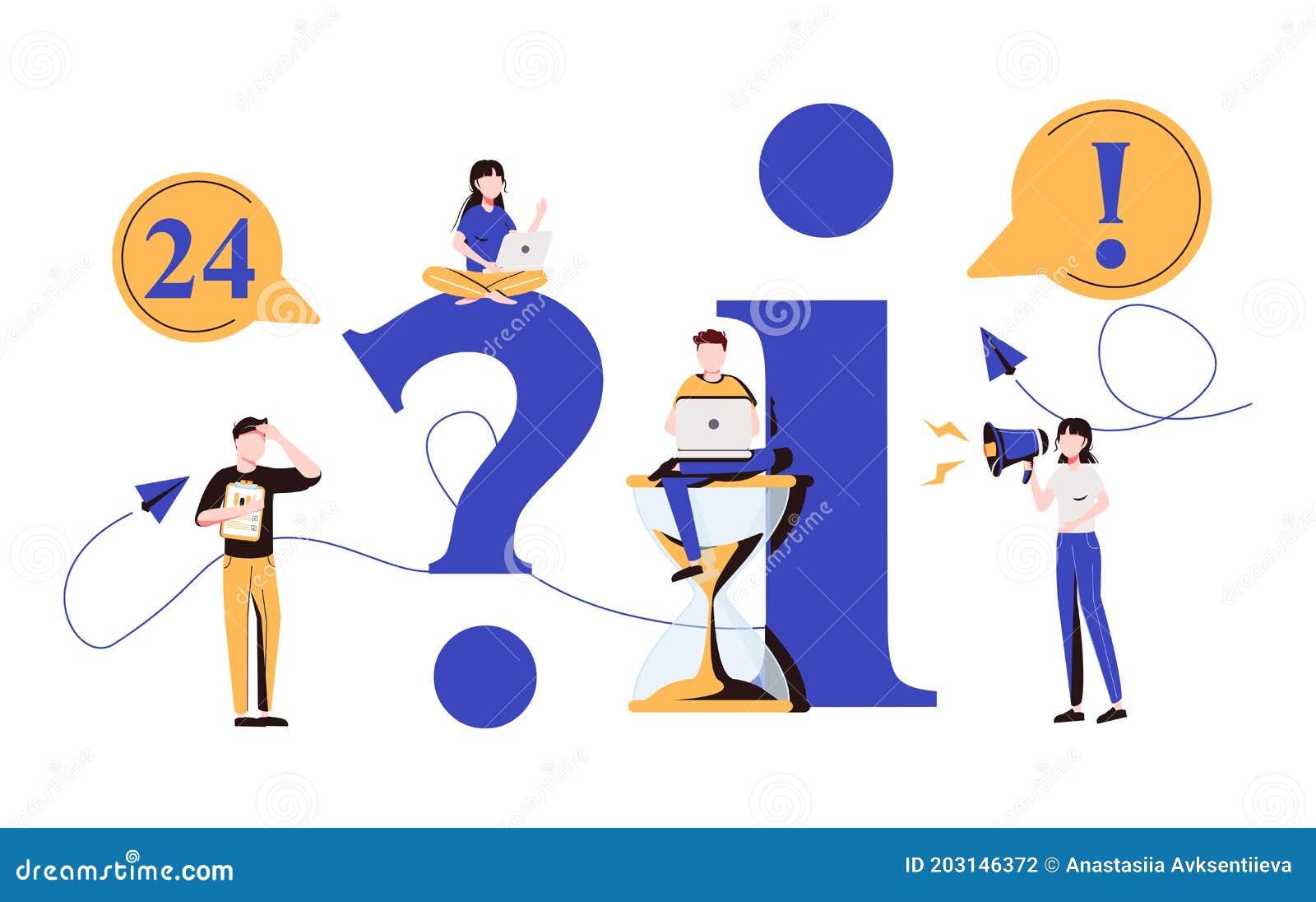 Vector Illustration, Conceptual Illustration of People, Online ...