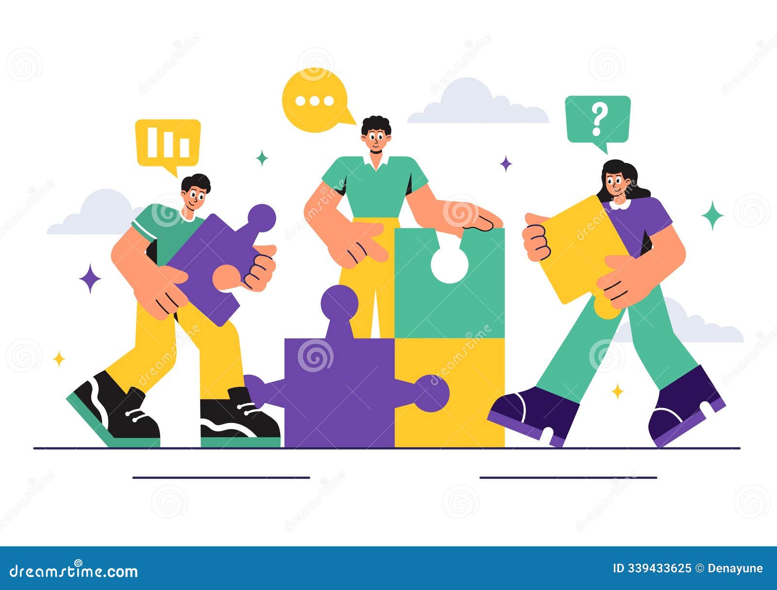 Vector Illustration of Conflict Resolution and Management Featuring Two ...