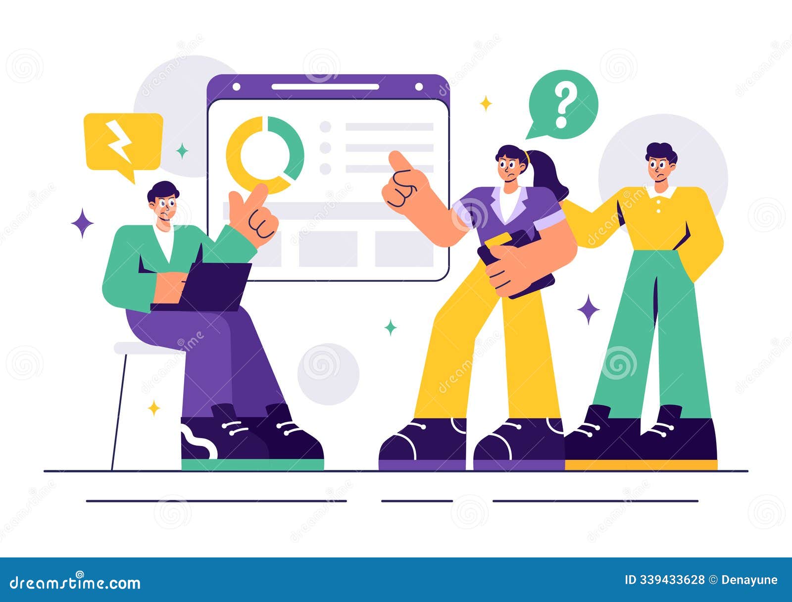 Vector Illustration of Conflict Resolution and Management Featuring Two ...