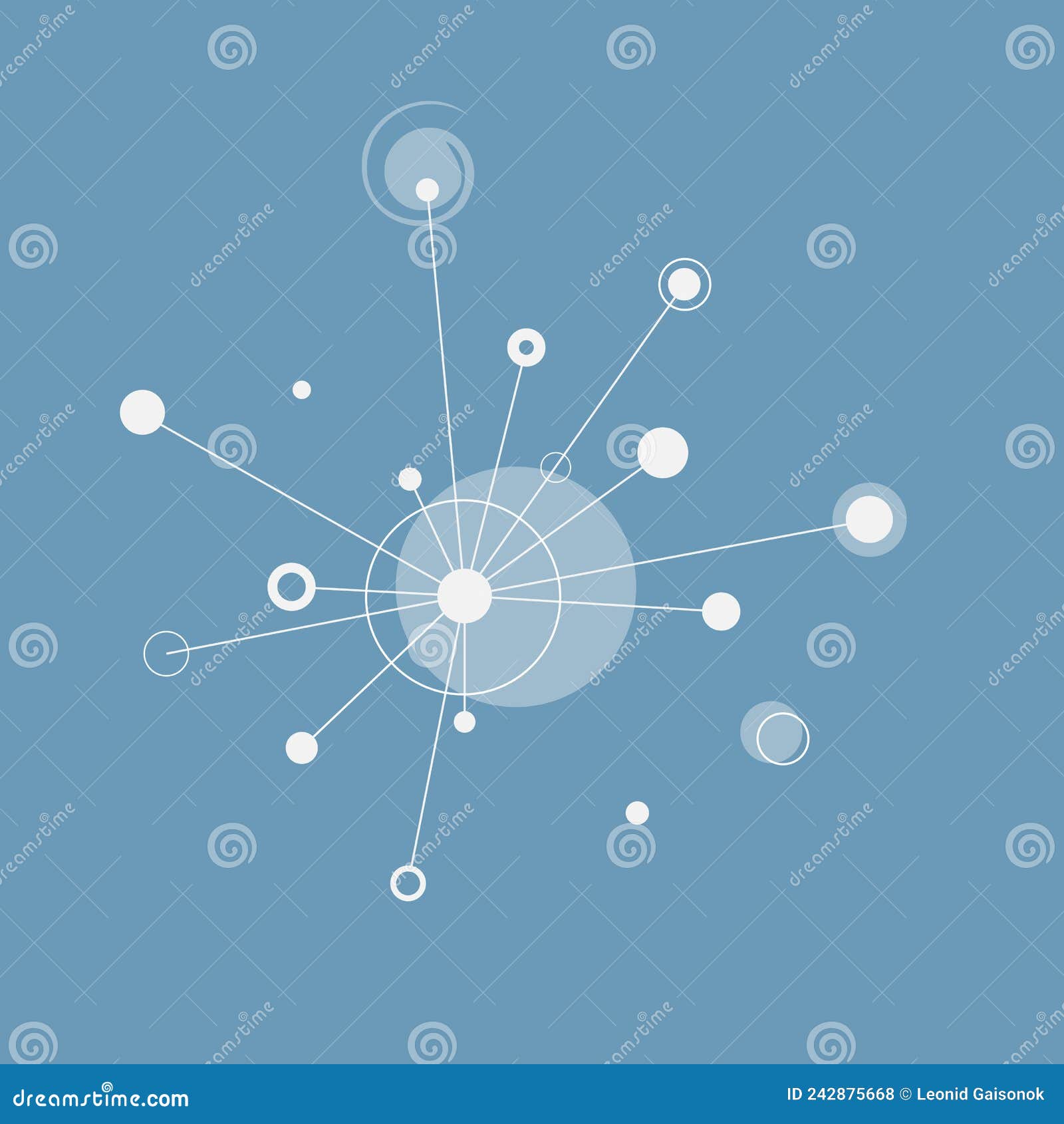 Vector Illustration with Connect Elements. Technical Network Background ...
