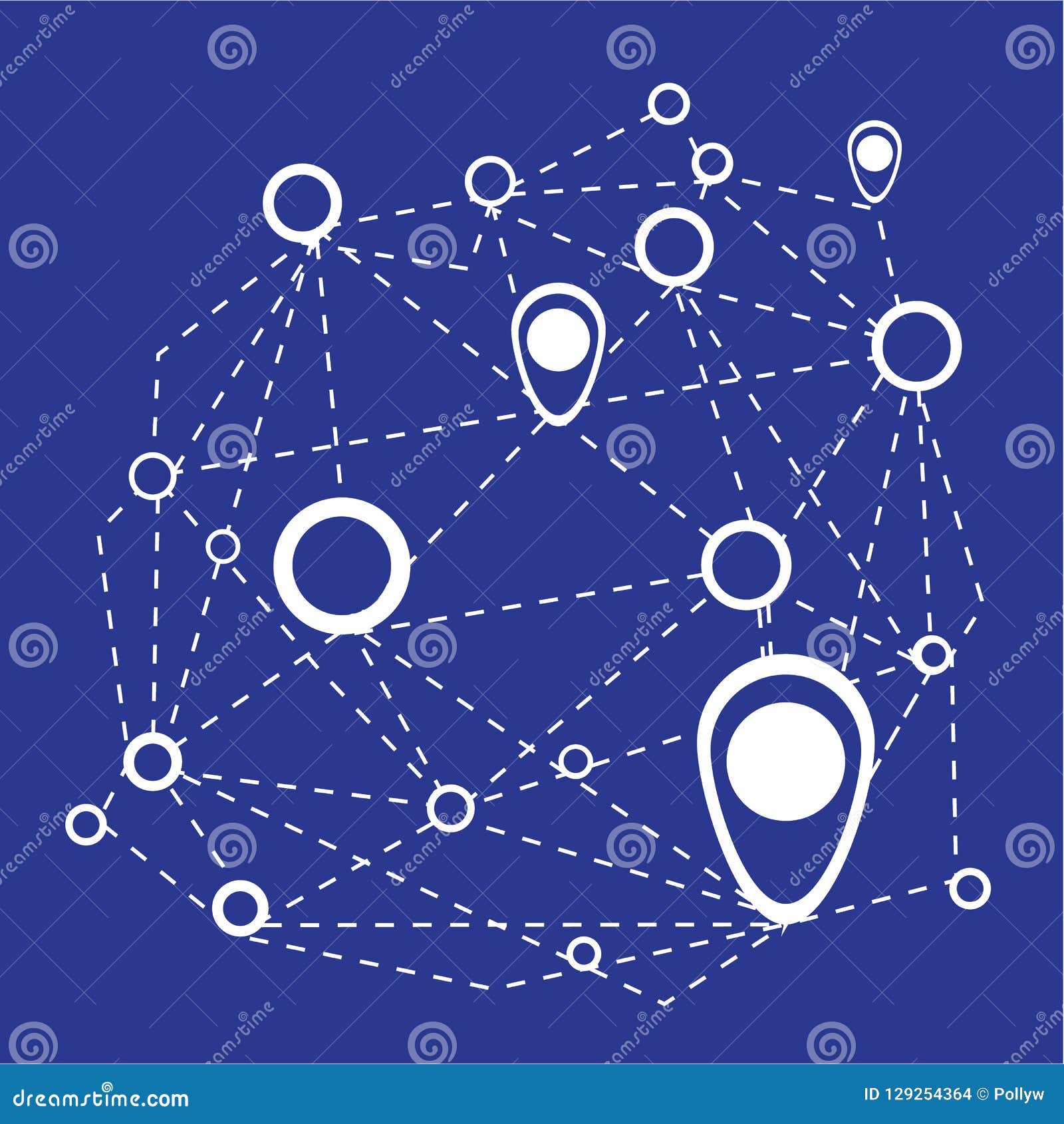Vector Illustration of Connection with Triangles Stock Vector ...