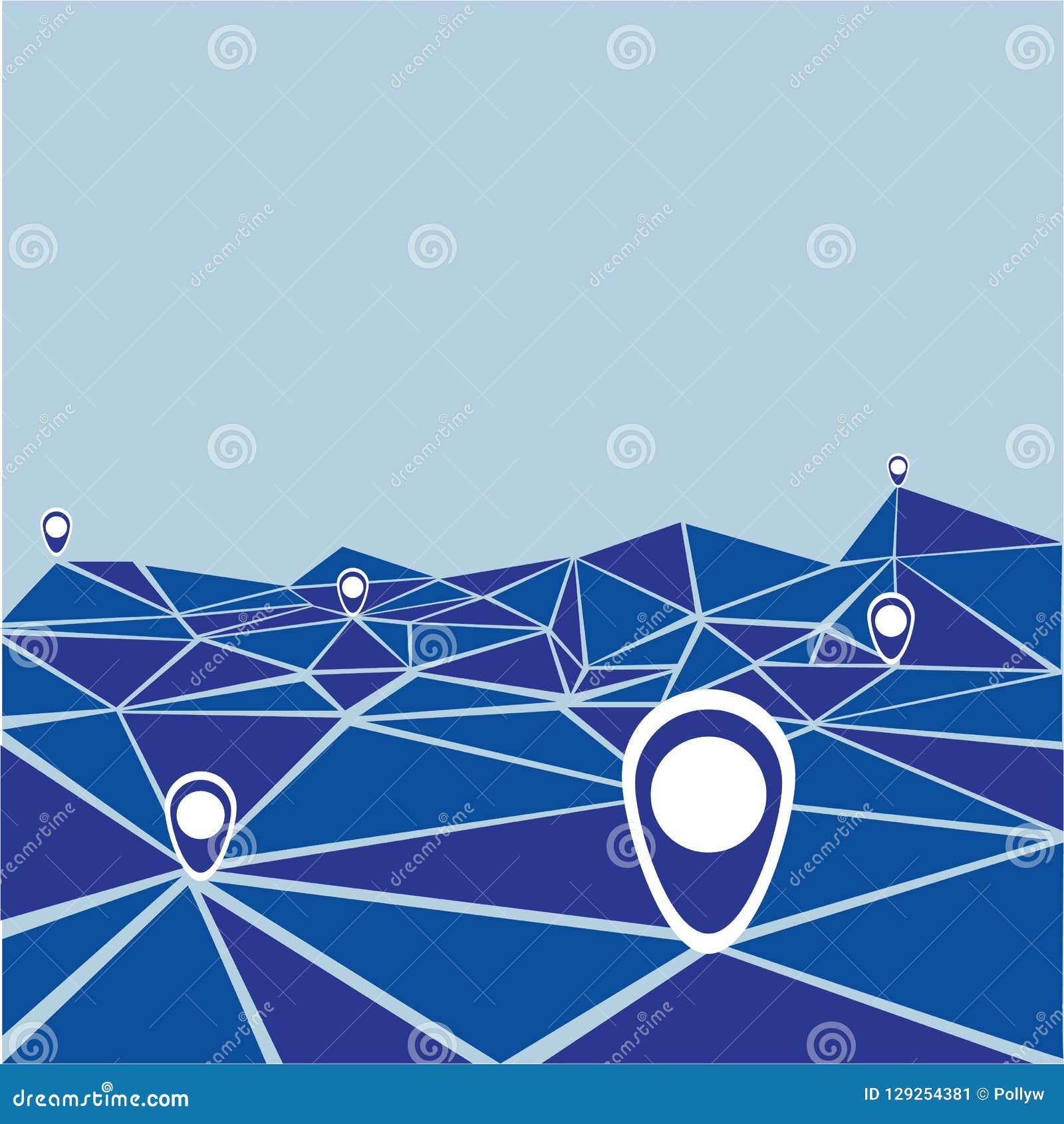 Vector Illustration of Connection with Triangles Stock Vector ...