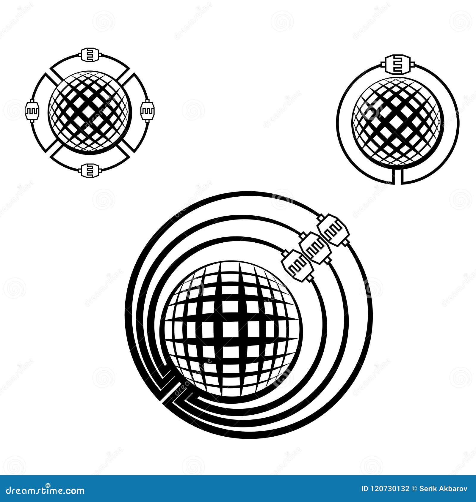 Vector Illustration Consisting of Four Logos Depicting Master Web ...