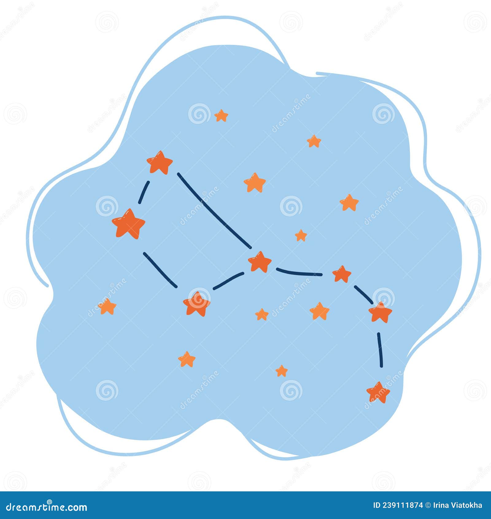 Vector Illustration of Constellation Big Dipper Stock Vector ...