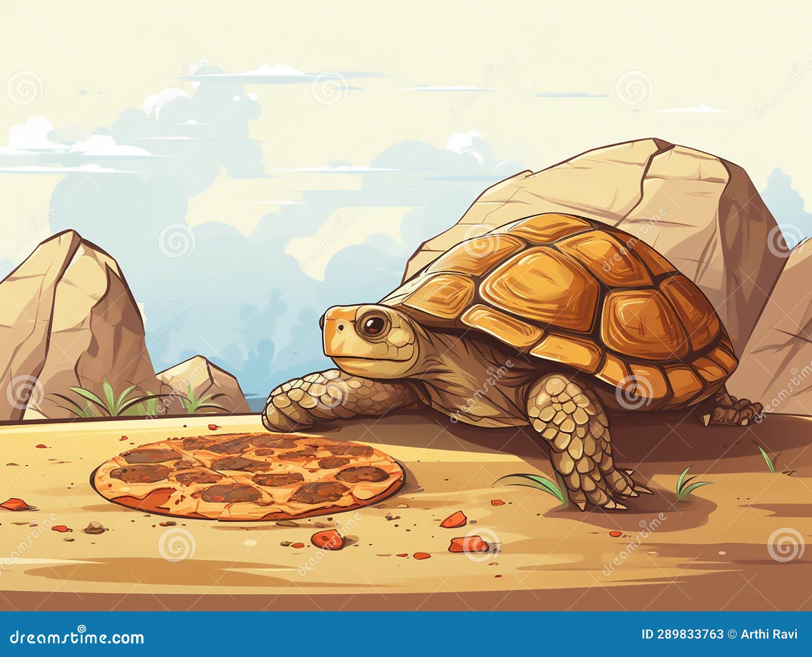 Vector Illustration of Friendly Turtle Stock Illustration ...