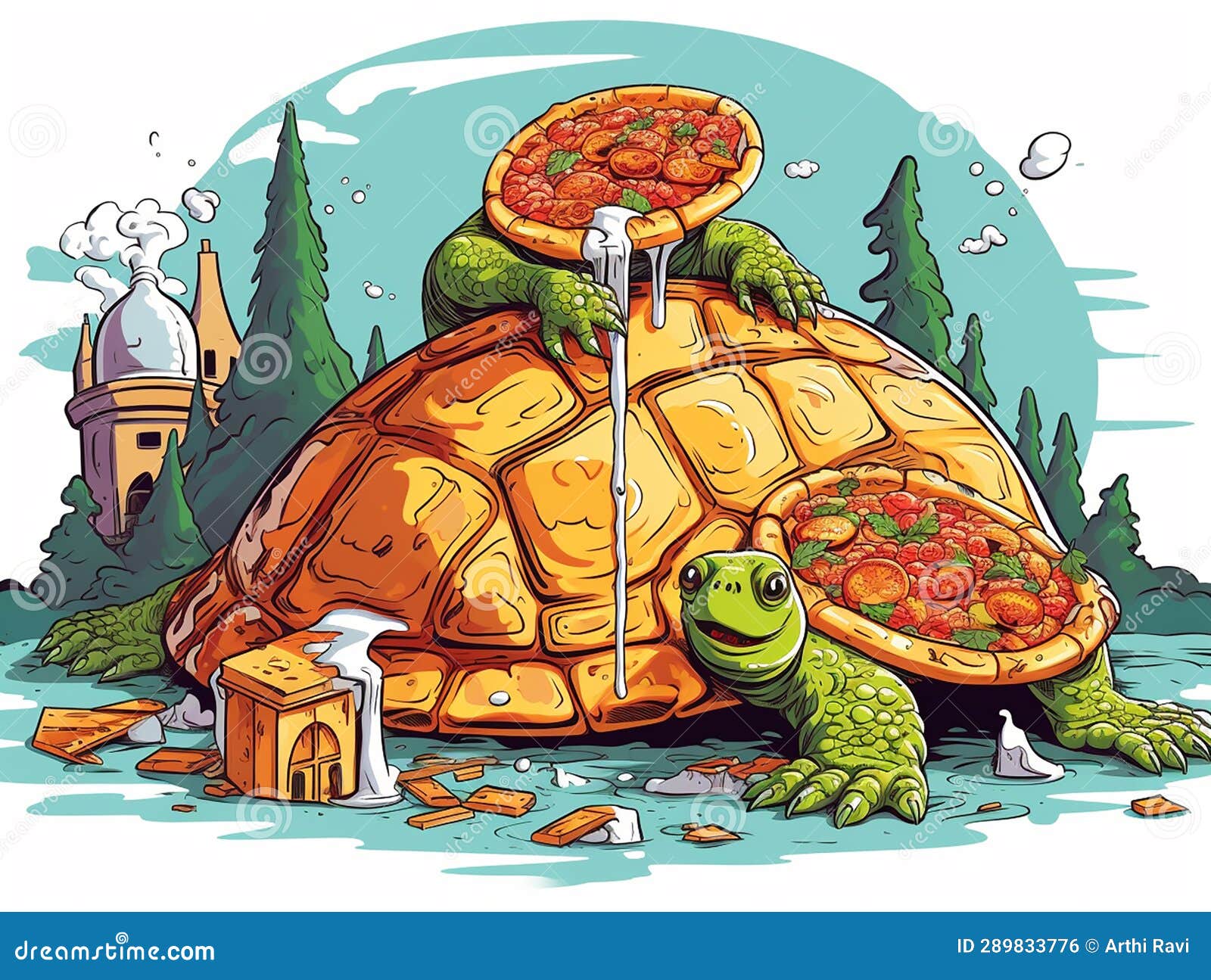 Vector Illustration of Friendly Turtle Stock Illustration ...