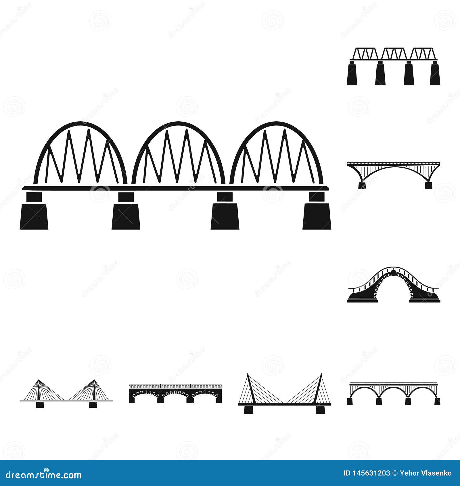 Vector Design Of Construct And Side Icon Collection Of Construct And Bridge Stock Vector