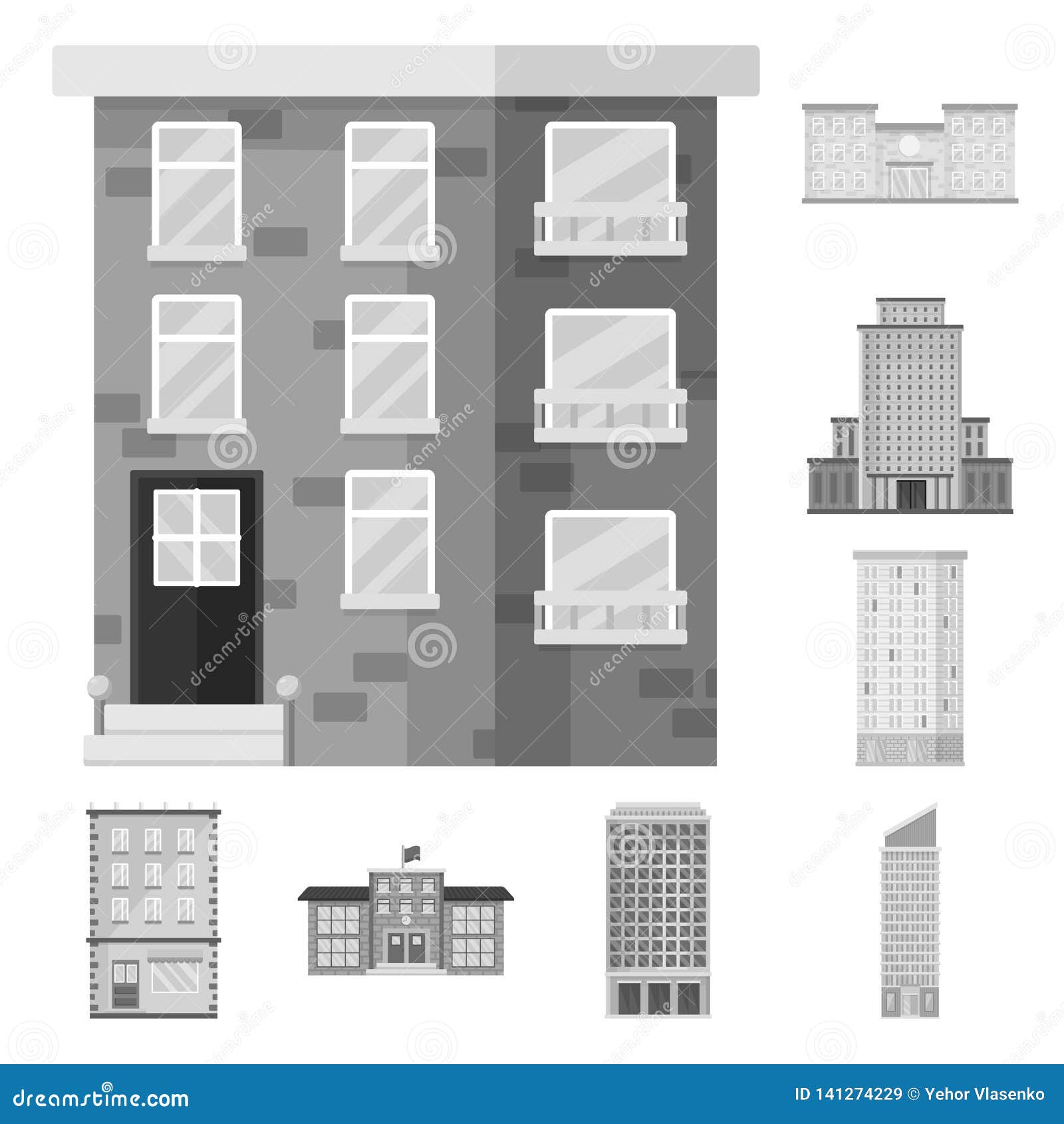 Vector Design of Construction and City Symbol. Set of Construction and ...