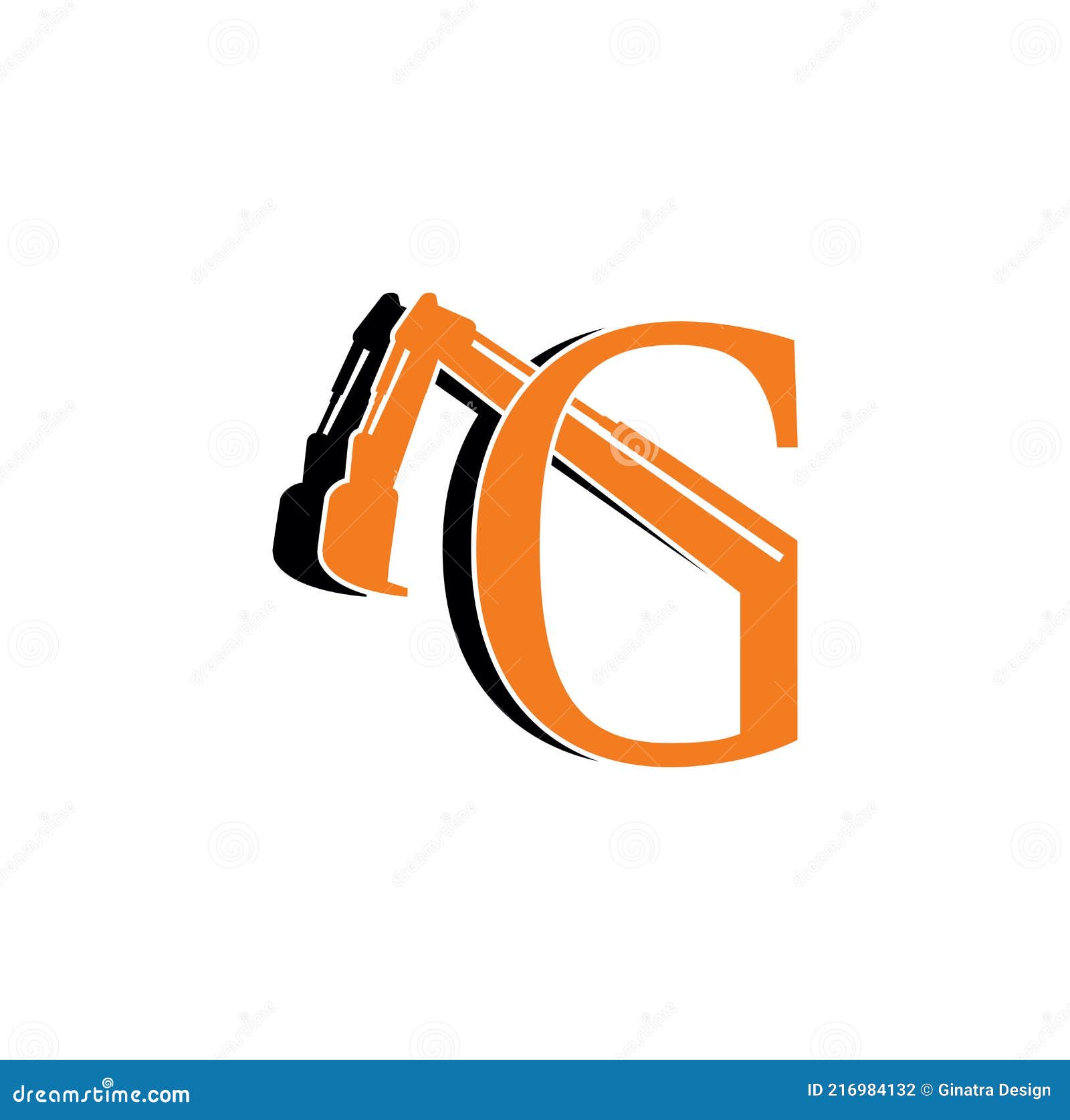 Construction Monogram Logo Initial Letter G Stock Vector - Illustration ...