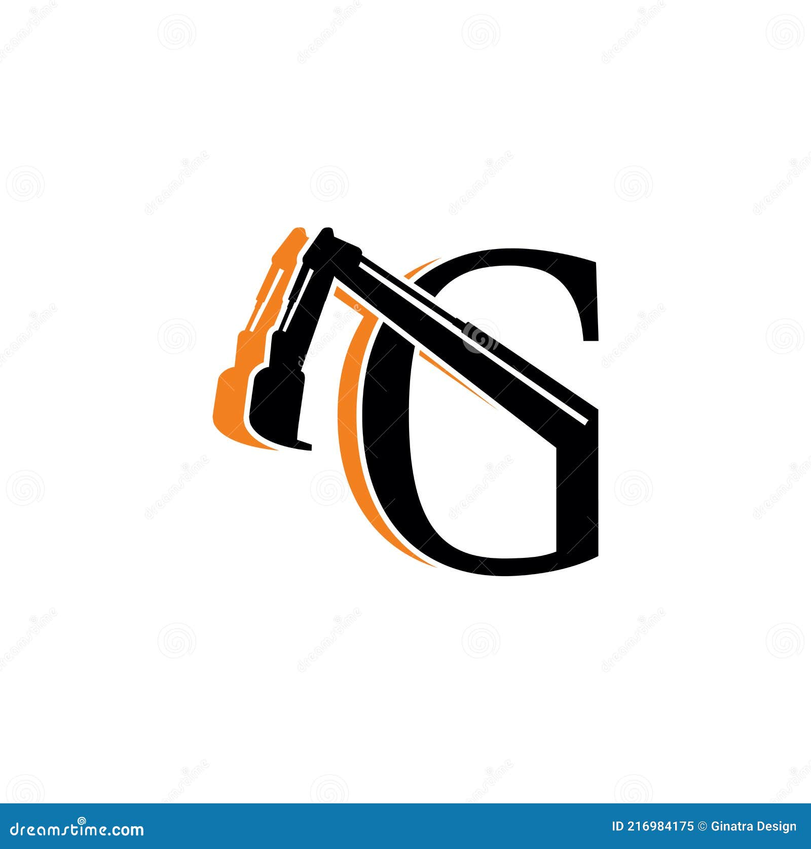 Construction Monogram Logo Initial Letter G Stock Vector - Illustration ...