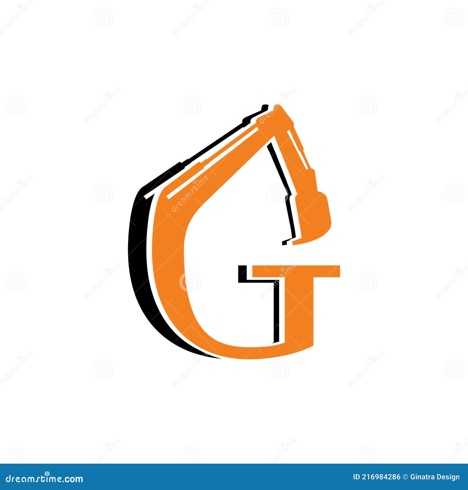 Construction Monogram Logo Initial Letter G Stock Vector - Illustration ...