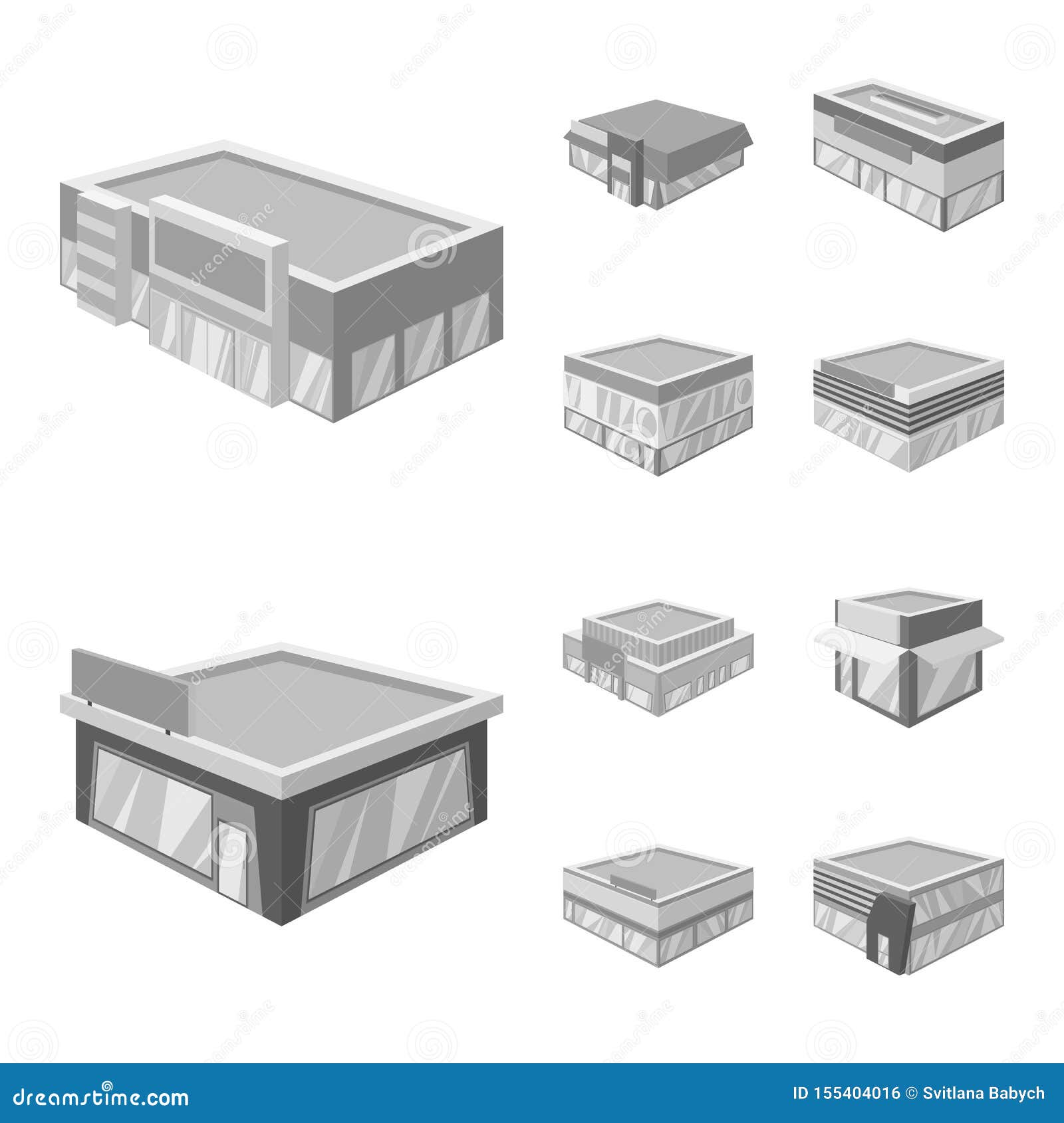 Vector Design of Construction and Showcase Logo. Collection of ...