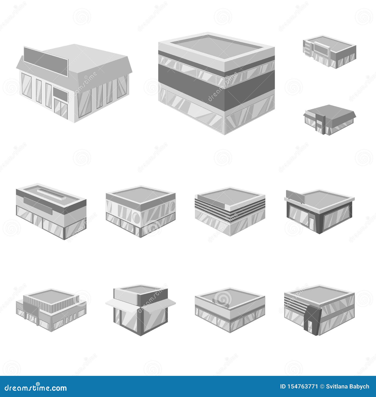 Vector Illustration of Construction and Showcase Sign. Collection of ...