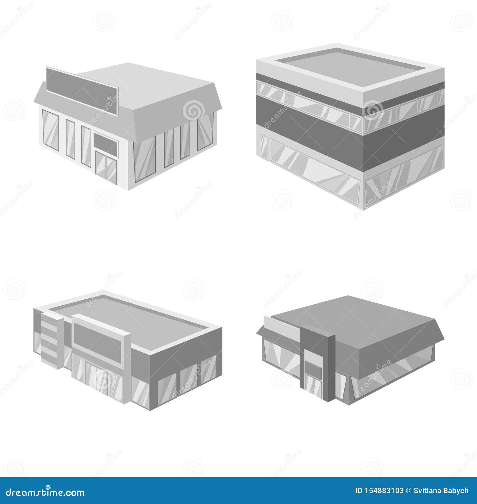 Vector Illustration of Construction and Showcase Sign. Collection of ...