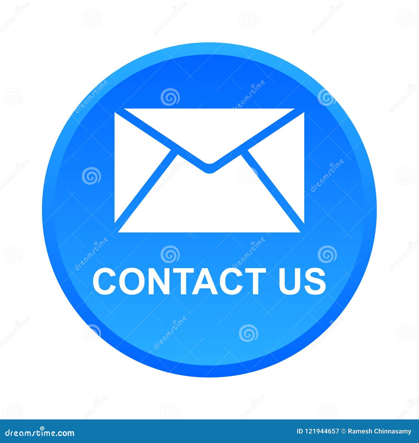 Contact us button stock vector. Illustration of blue - 121944657